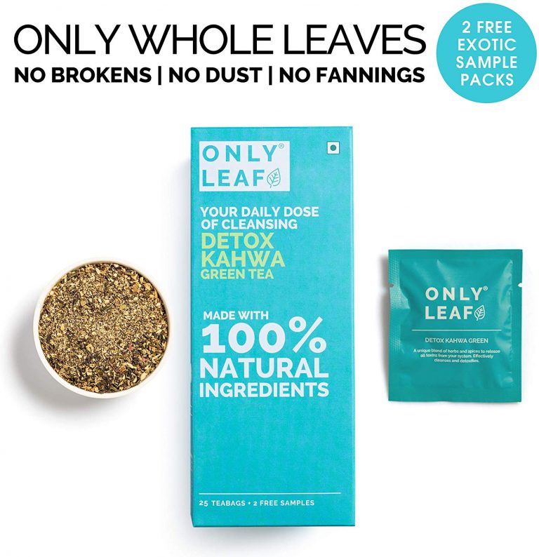 Onlyleaf Detox Kahwa Green Tea, 27 Tea Bags (25 Tea Bags + 2 Free ...